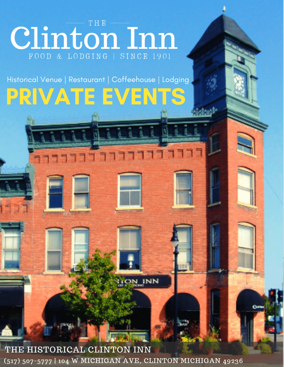 The Clinton Inn | Event Center | Coffeehouse & Café | Brunch | Lodging